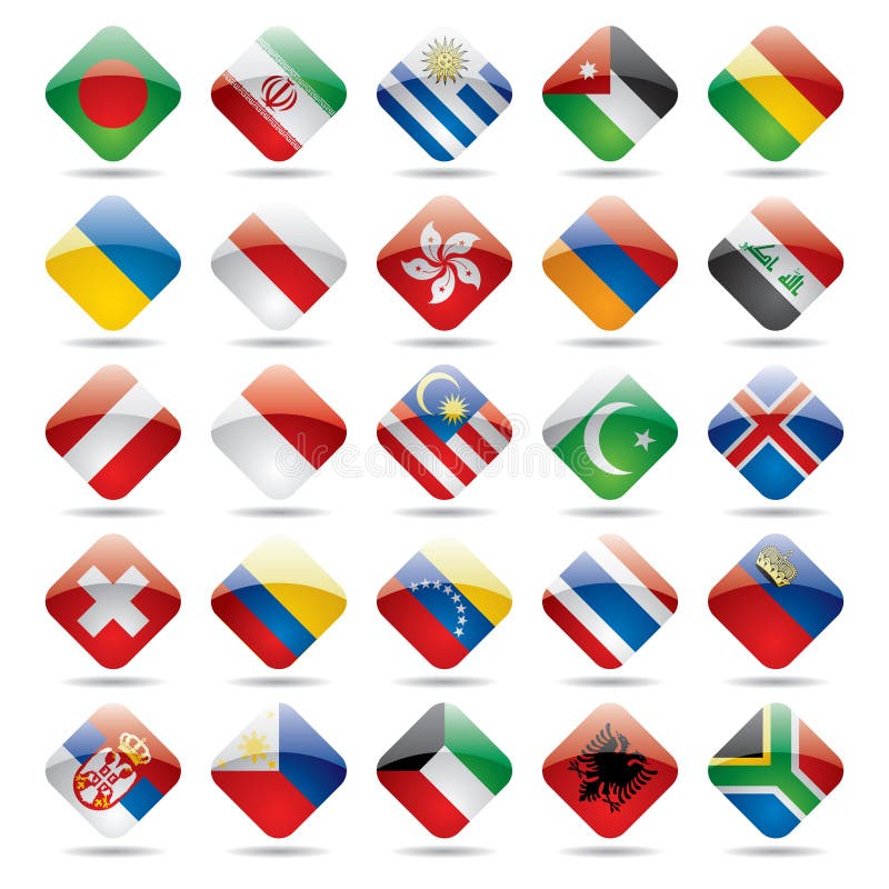 World Flag Icons 04 stock vector. Illustration of nationality - 12384942