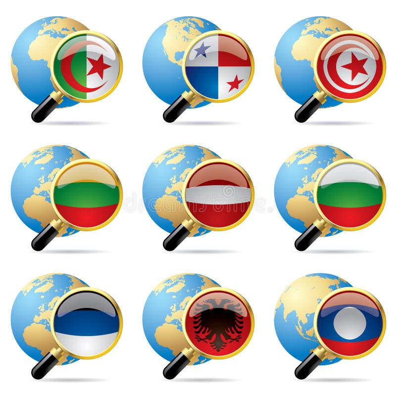 World flag icons stock vector. Illustration of vector - 8314734