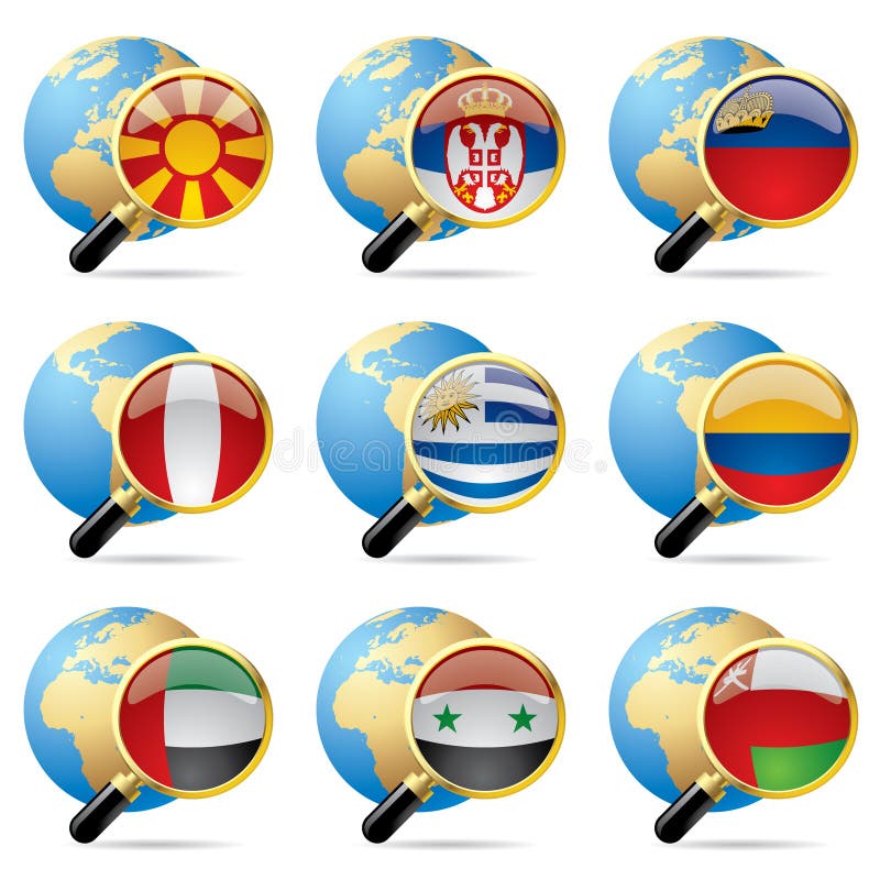 World flag icons stock vector. Illustration of vector - 8314734