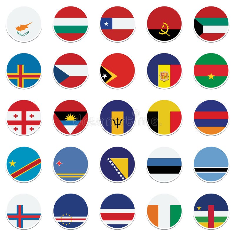 World Flag Isolated Vector Illustration Set Every Single Flag You Can ...