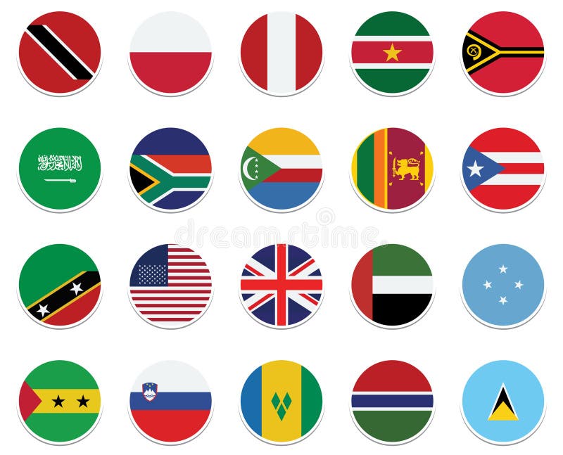 World Flag Isolated Vector Illustration Set Every Single Flag You Can ...