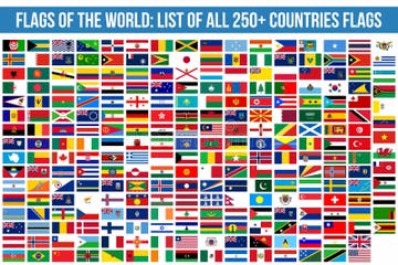All World Flags Vector Bundle 230+ Editable Country Flags in AI Formats ...