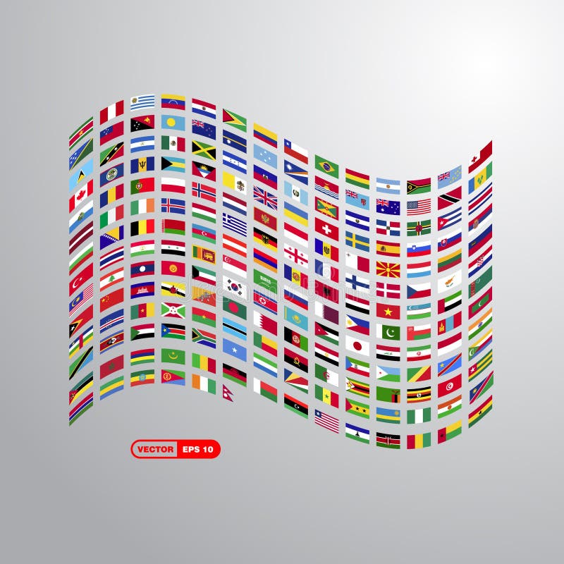 World flags design vector stock vector. Illustration of flag - 122962171