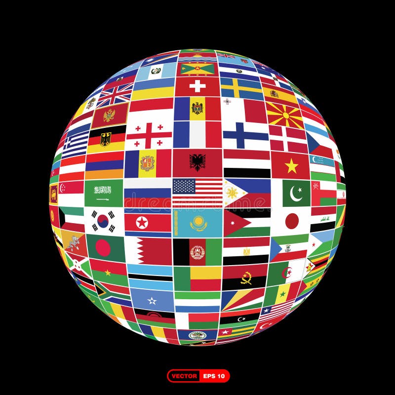 World flags design vector stock vector. Illustration of africa - 132453242