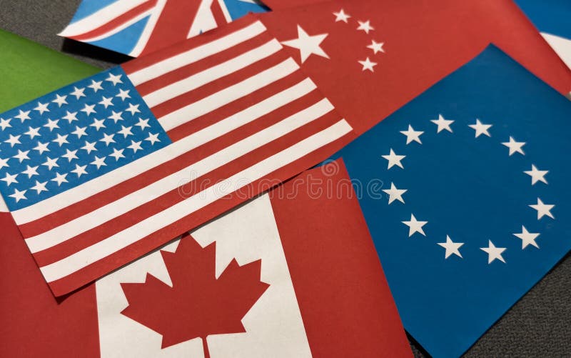 World Flags, Little Flags of Different Countries Stock Photo - Image of ...