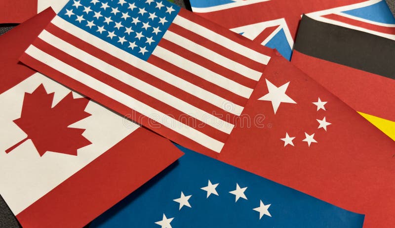 World Flags,little Flags of Different Countries Stock Photo - Image of ...