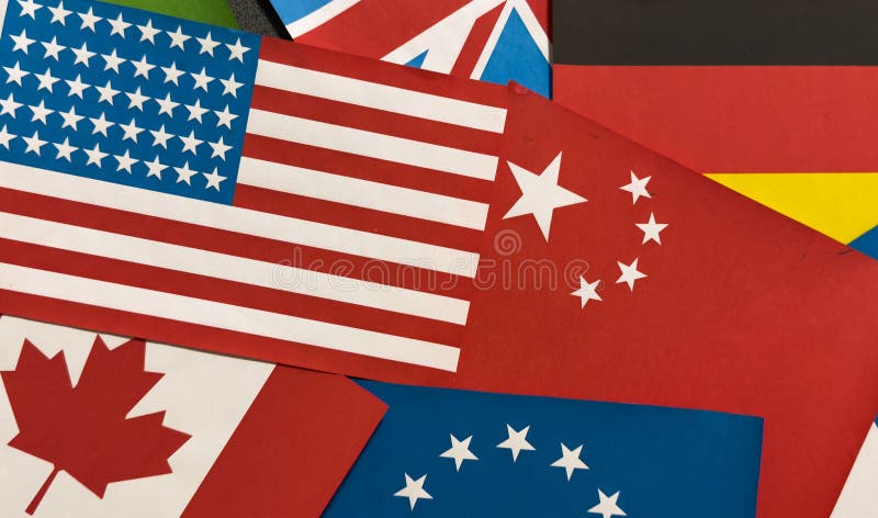 World Flags, Little Flags of Different Countries Stock Photo - Image of ...