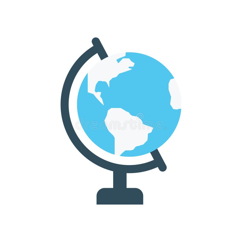 World flat vector icon stock vector. Illustration of color - 157484075