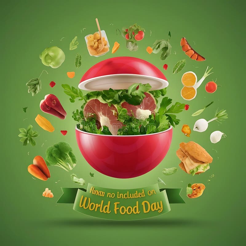 World Food Day Creative Layout with Vegetables Stock Photo - Image of ...