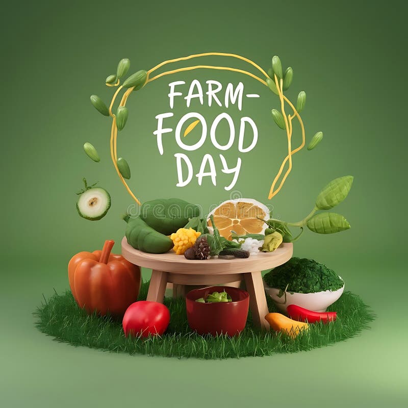 World Food Day Creative Layout with Vegetables Stock Photo - Image of ...