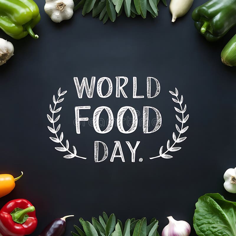 World Food Day 16th October Background with Vegetables Stock ...
