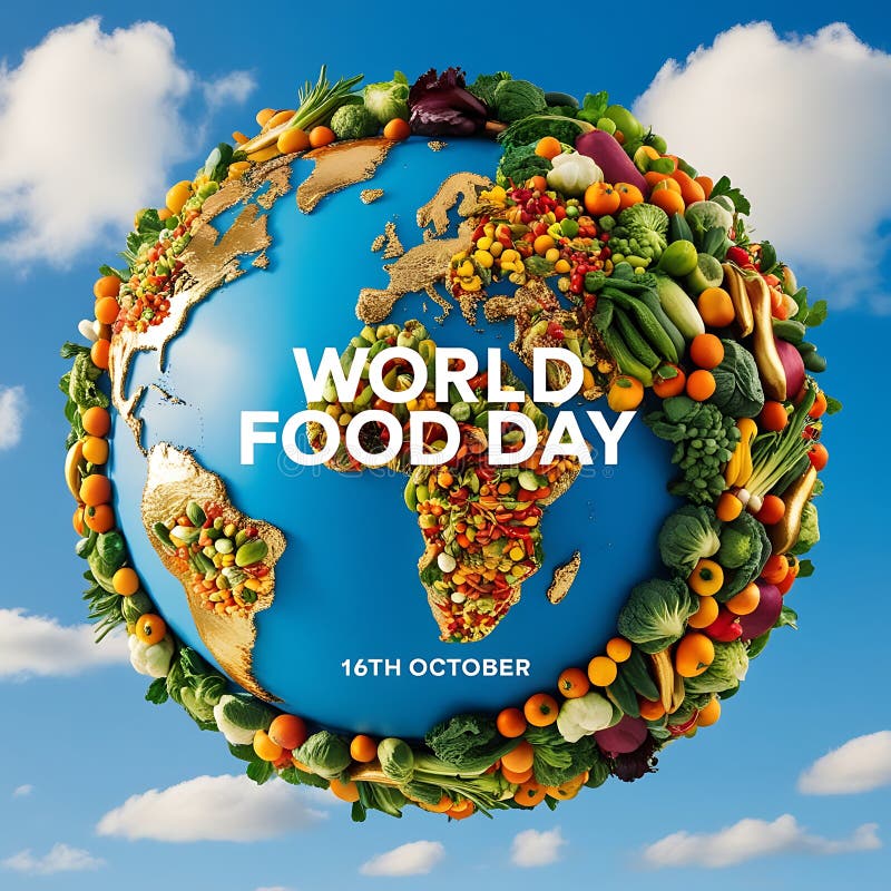 World Food Day 16th October Background with Vegetables Stock ...