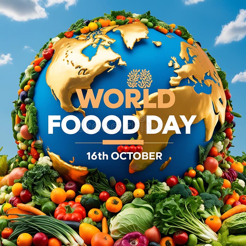 World Food Day 16th October Background with Vegetables Stock ...