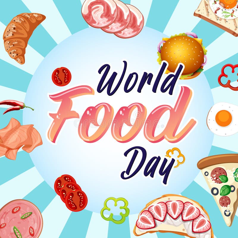 World Food Day Banner Design Stock Vector - Illustration of cartoon ...