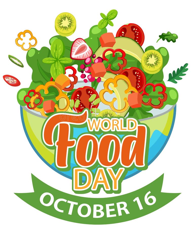 World Food Day Banner Design Stock Vector - Illustration of logo, meal ...