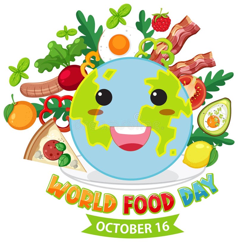 World Food Day Banner Design Stock Vector - Illustration of cartoon ...