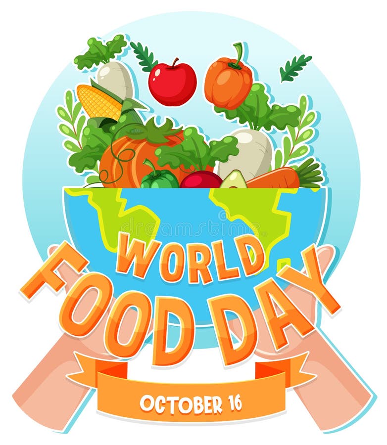 World food day text design stock vector. Illustration of frame - 259320779