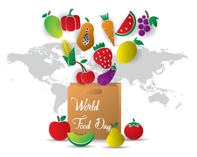 World Food Day Tourism Day Illustration World Food Stock Vector ...