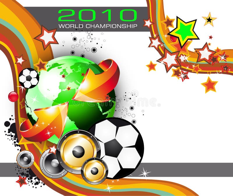 World Footbal Championship 2010 Background Stock Illustration ...