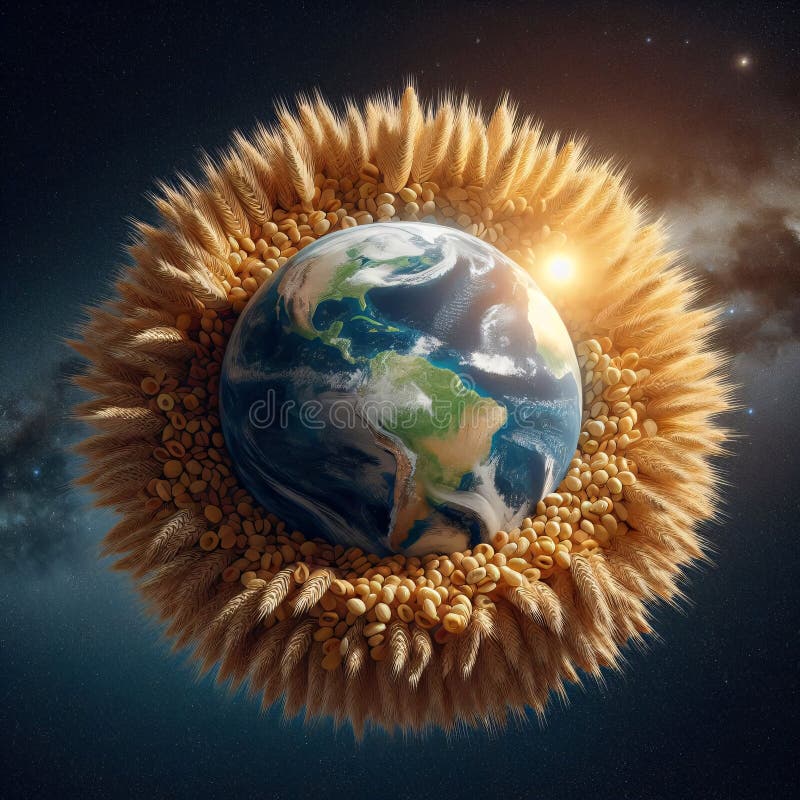 World Formed by Cereal and Vegan Products Stock Illustration ...