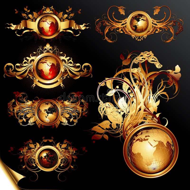 World frames set stock vector. Illustration of world - 24663985