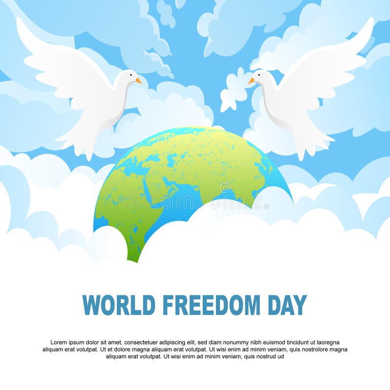 World Freedom Day Background Stock Vector - Illustration of work ...