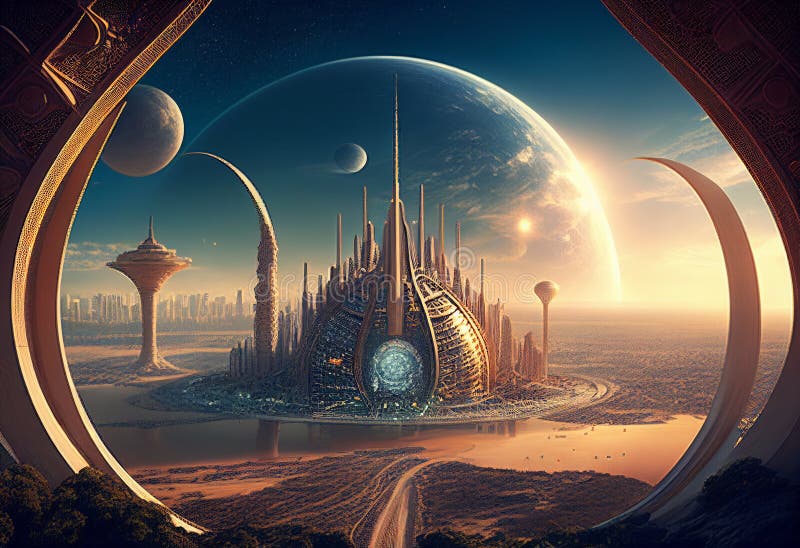World of the Future. AI Generated Stock Photo - Image of concept ...