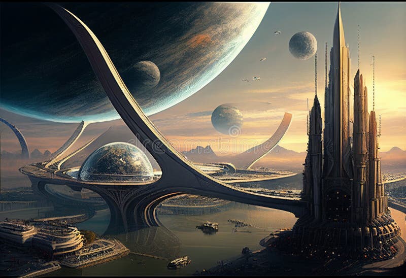 World of the Future. AI Generated Stock Photo - Image of concept ...