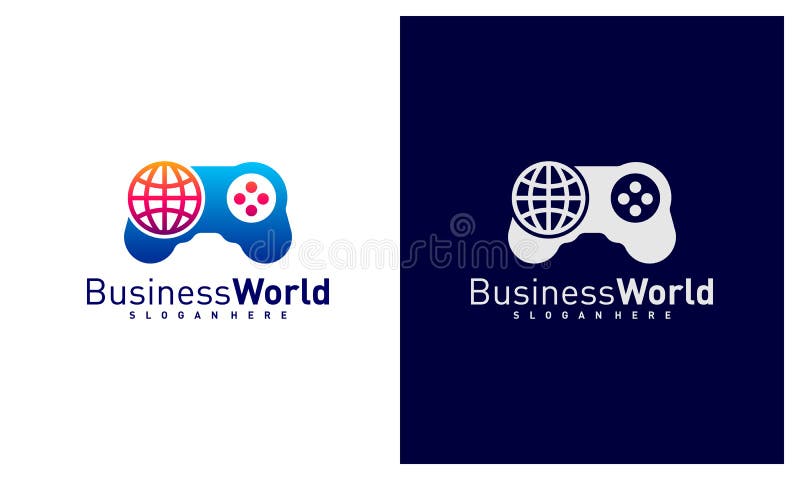 World Game Logo Design Vector, Colorful World Logo Design Template ...