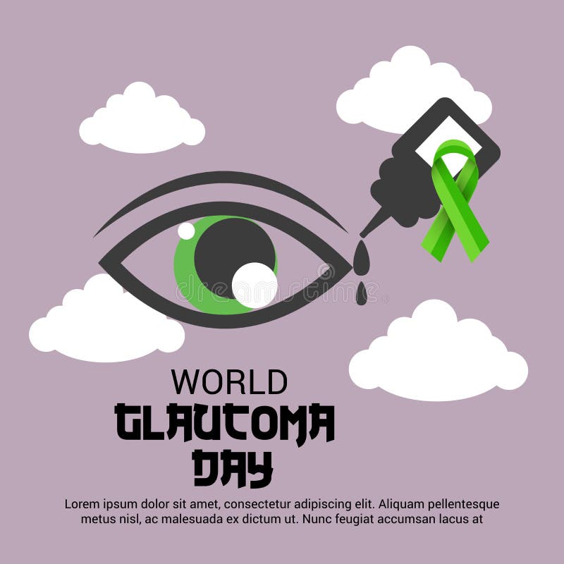 World Glaucoma Day. stock illustration. Illustration of disease - 110257401