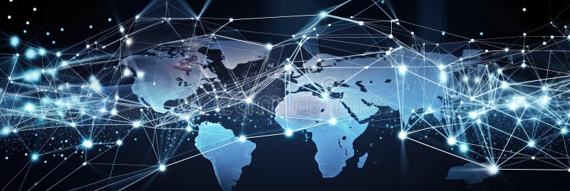 World Global Business Network, Digital Technology Communication, Data ...