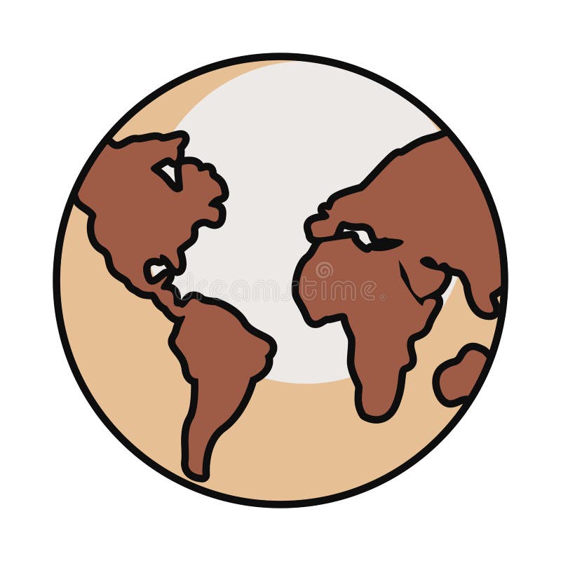 World Global Map on White Background Stock Illustration - Illustration ...