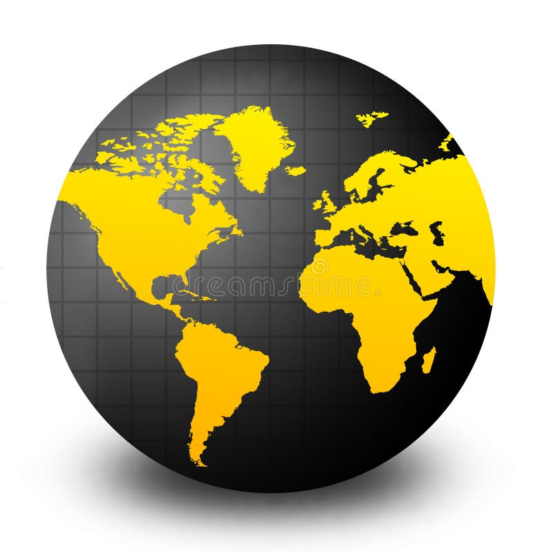 World globe stock illustration. Illustration of north - 9877882