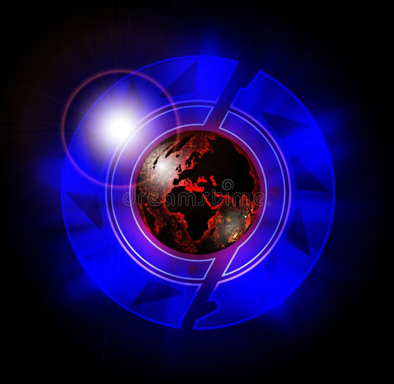 World globe abstract stock illustration. Illustration of glare - 51548086