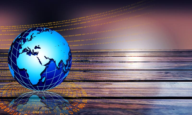 World Globe Background With Wood Texture. Vector Illustration. Stock ...