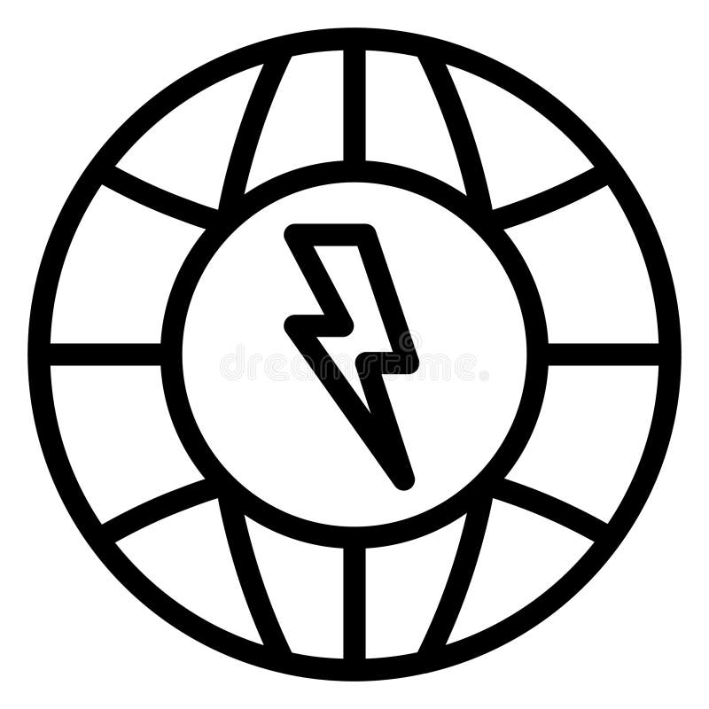 World Globe with Electricity Bubble Line Icon, Energy Crysis Concept ...
