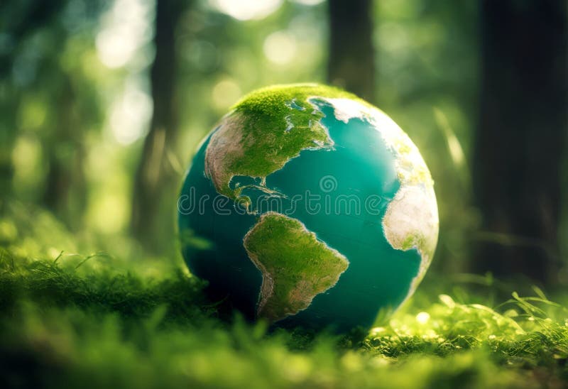 World Globe Environment Landscape Concept Green Global Earth ...