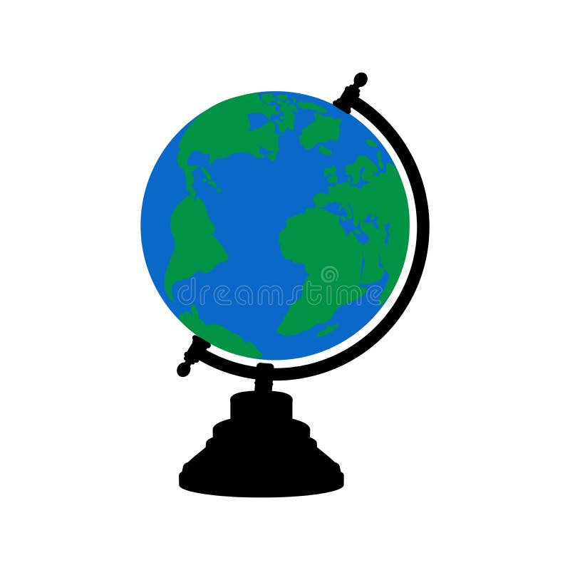 Globe, Geography Lesson Equipment, Travel and Vacation Symbol Cartoon ...