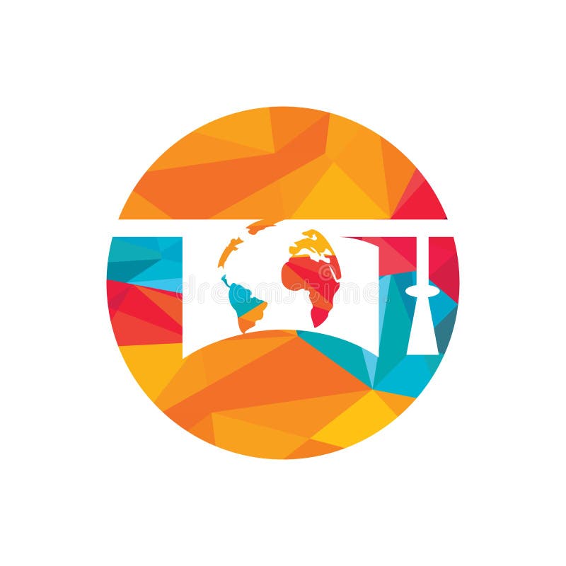 Study Abroad Vector Logo Design. Graduation Cap and Globe Icon. Stock ...
