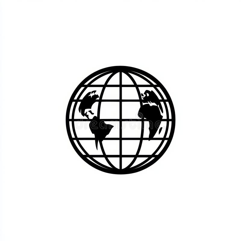 World Globe Icon Representing Globalization and Connectivity in a ...