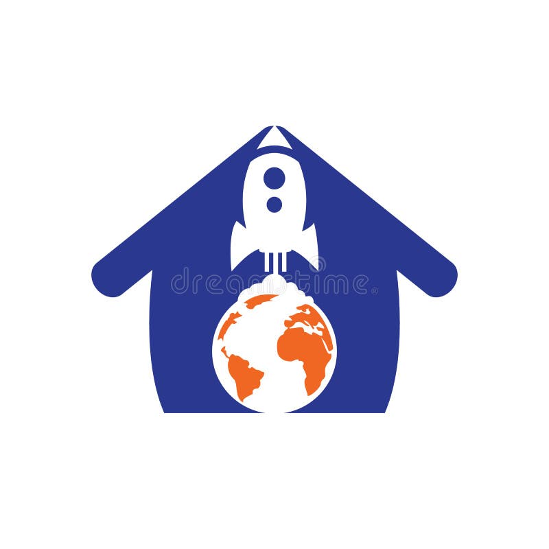 Globe Rocket Vector Logo Design Template. Fast Connect Logo Concept ...