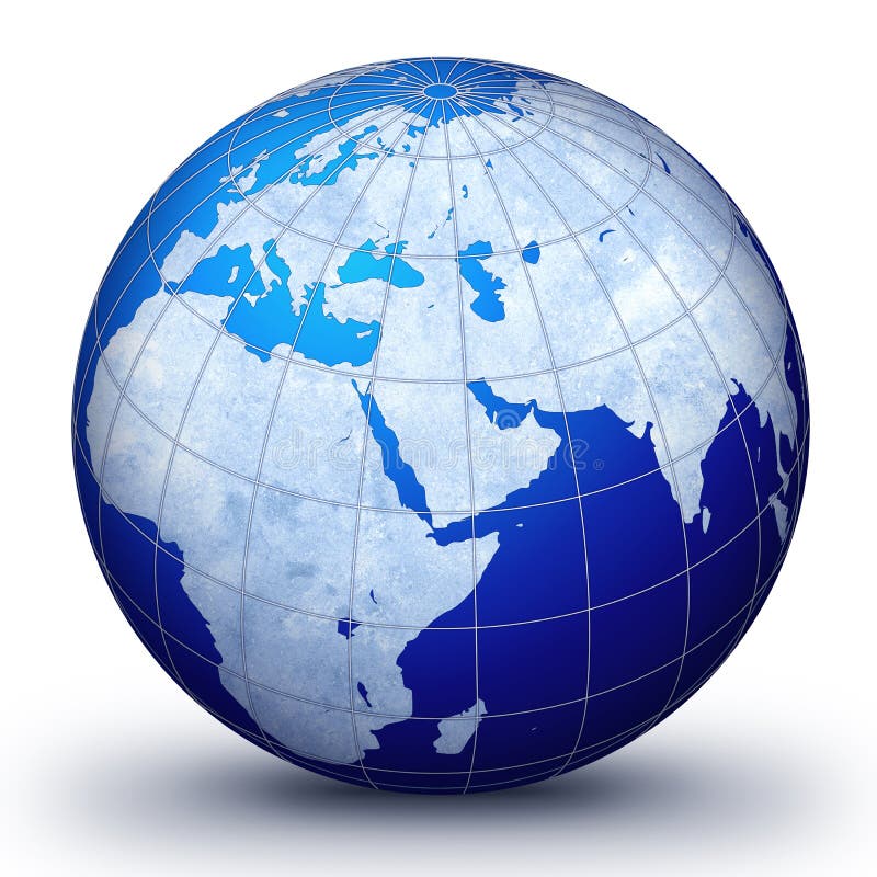 Blue world globe 1 stock illustration. Illustration of world - 5482021