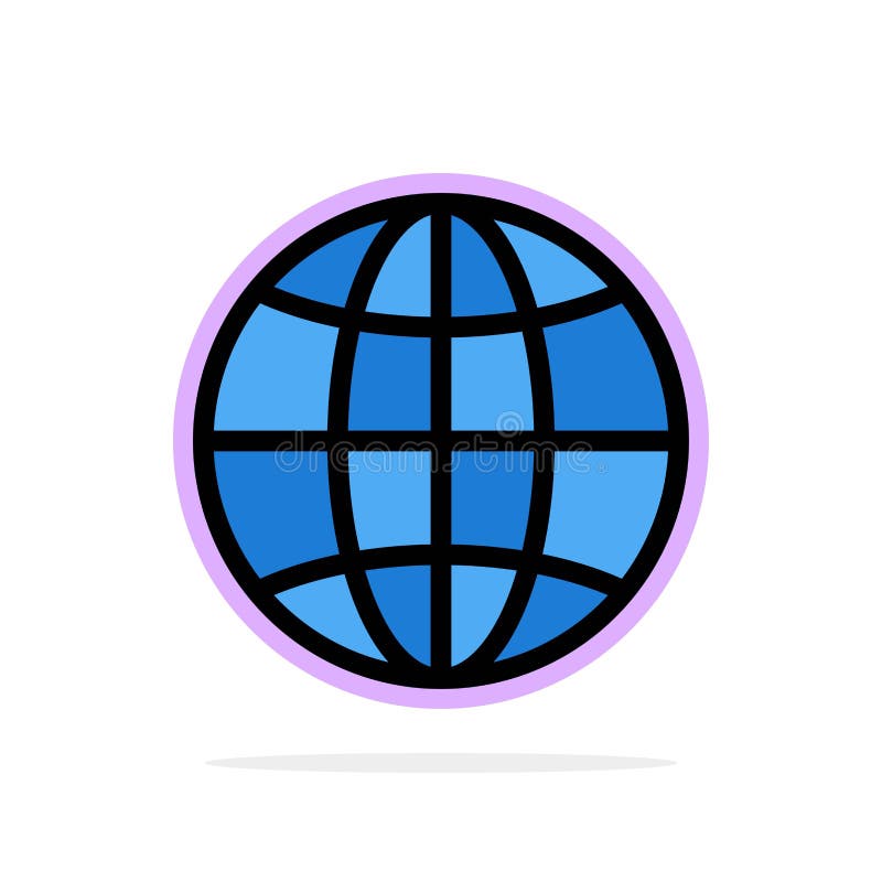 World, Globe, Internet, Design Abstract Circle Background Flat Color ...