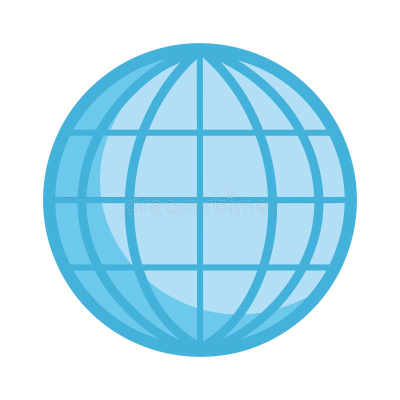 World Globe Map Geografy Isolated Icon Design Stock Vector ...