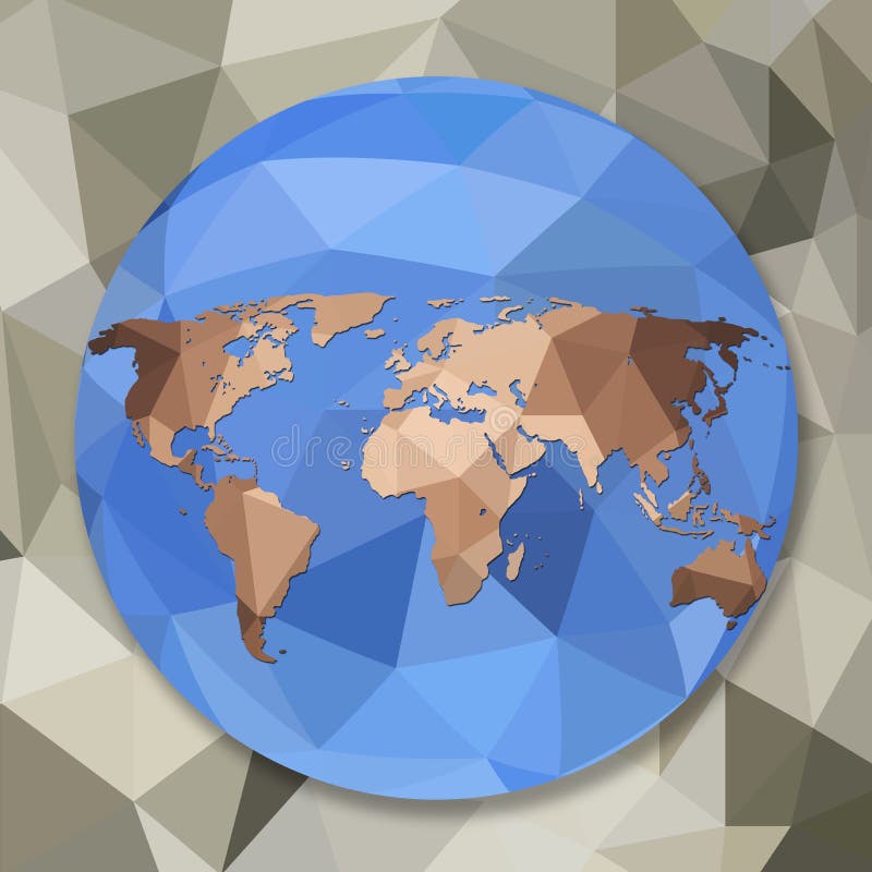 World Globe Map in Polygonal Style Stock Illustration - Illustration of ... World Globe Map in Polygonal Style Stock Illustration - Illustration of ...