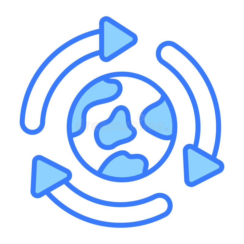 World Globe with Recycling Arrows Showing Concept Icon of Eco Recycling ...