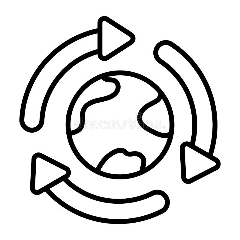 World Globe with Recycling Arrows Showing Concept Icon of Eco Recycling ...