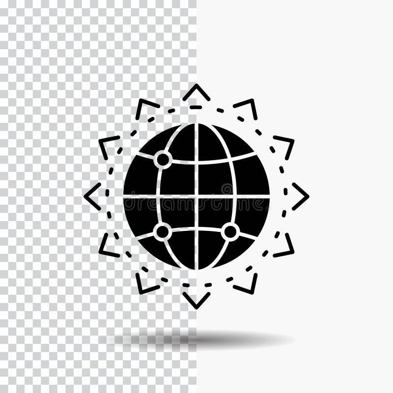 World, Globe, SEO, Business, Optimization Glyph Icon on Transparent ...