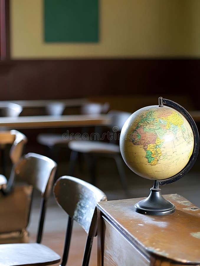 Globe in a School Class Primary Education Geography Map Stock ...