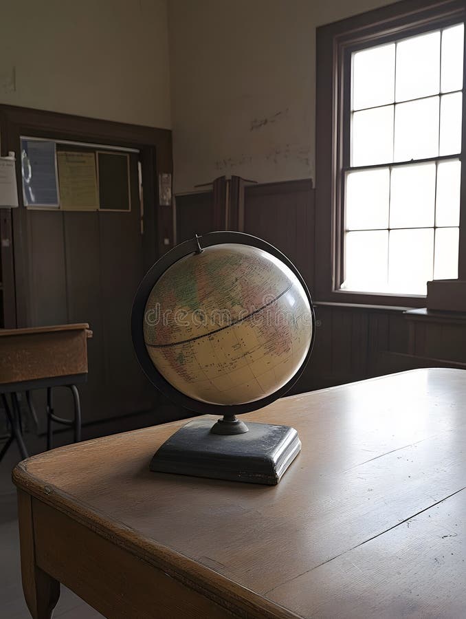 Globe in a School Library Primary Education Geography Map Stock ...